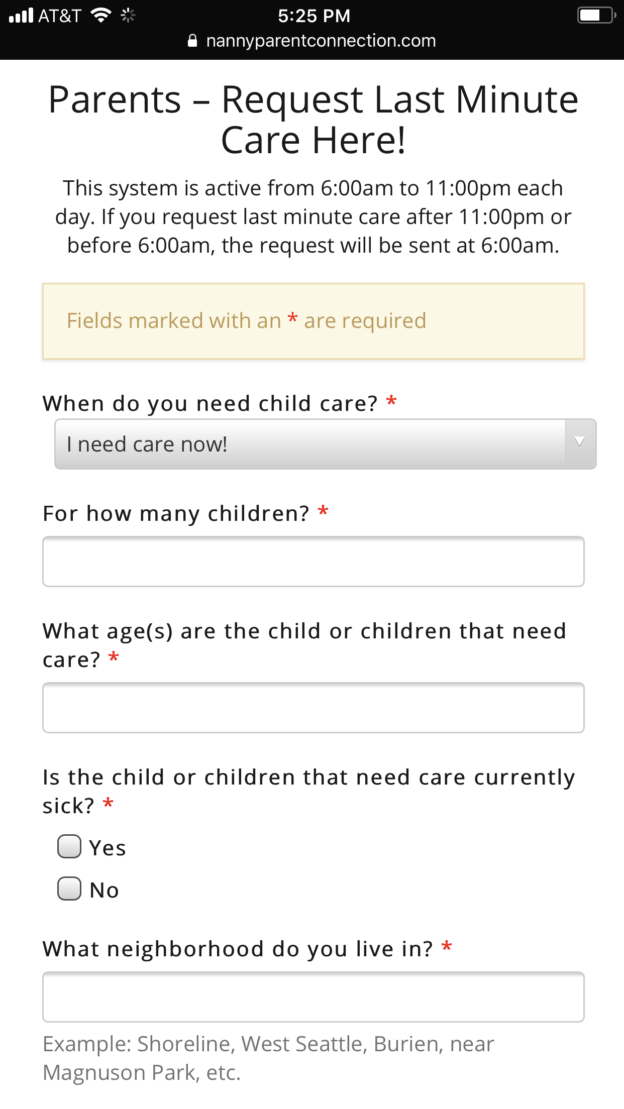 New Feature: Last Minute Care Text Message Service
